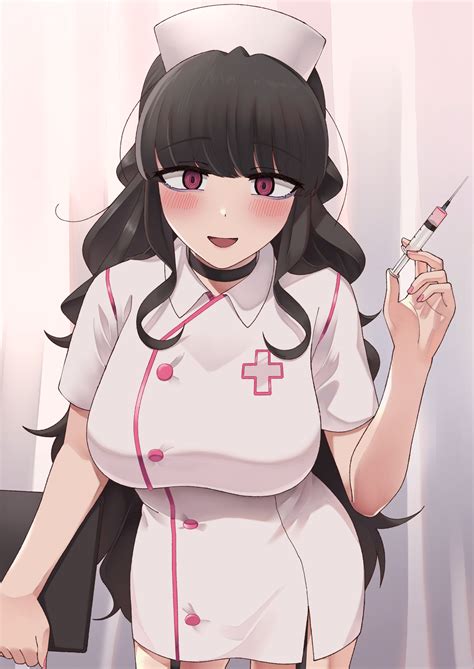 Safebooru 1girl Bangs Black Choker Black Hair Blunt Bangs Blush