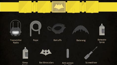 Infographic The History Of Batmans Utility Belt — Geektyrant