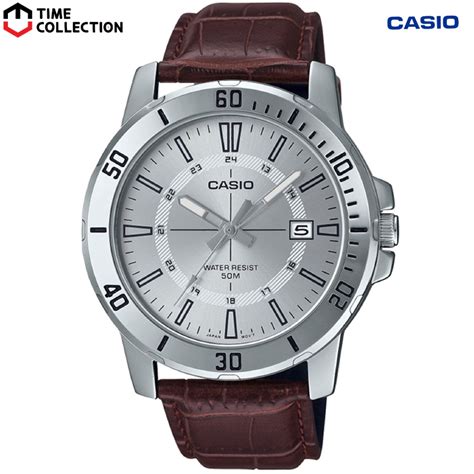 Casio Mtp Vd01l 7c Analog Leather Strap Watch For Men Shopee Philippines