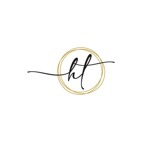 Premium Vector Gold H T Initial Script Letter Beauty Logo Template