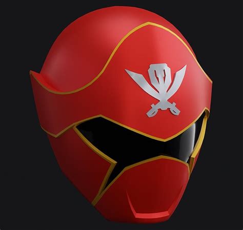 Gokai Red Ranger Helmet Stl Etsy