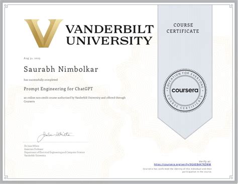 Saurabh Nimbolkar On Linkedin Promptengineering Chatgpt Coursera