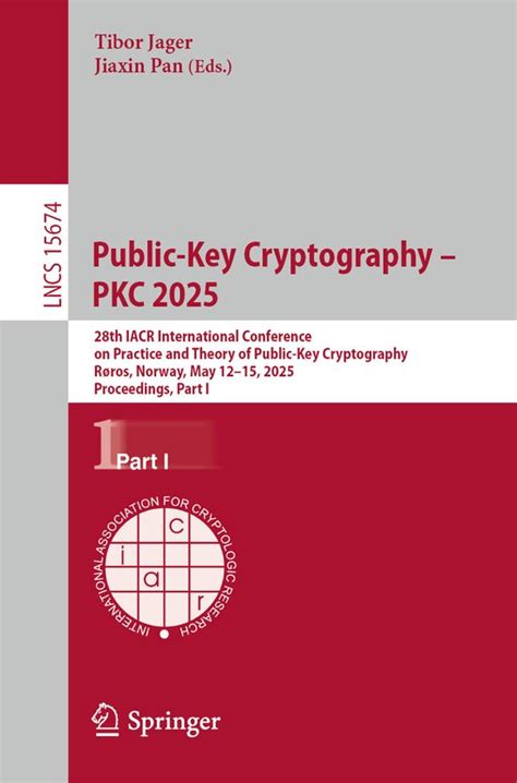 Lecture Notes In Computer Science Public Key Cryptography Pkc 2025 9783031918193 Bol
