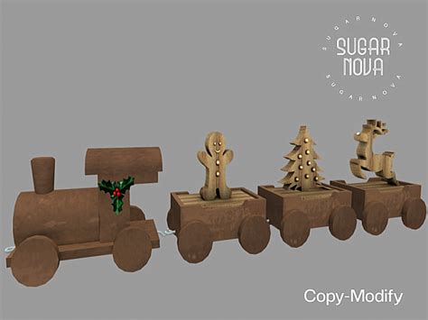 Second Life Marketplace Sn T Merry Christmas Copper Train Decoration Xmas