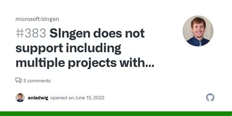 slngen does not support including multiple projects with the same name