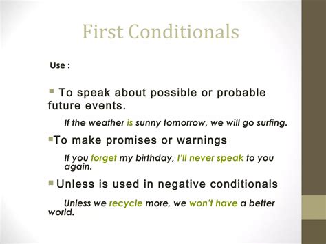 Class Presentation Conditionals I Ppt