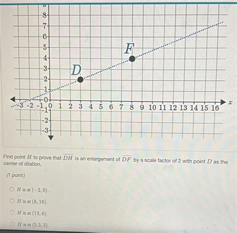 Find Point H To Prove That Overline Dh Is An Enlargement Of Overline