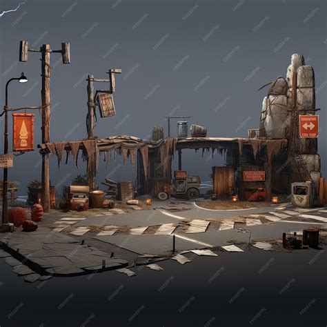 Premium Photo Road Obstacles Game Assets