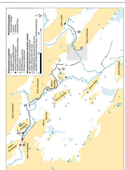 Map Of The Achaemenid Hydrological Traces In The Persepolis