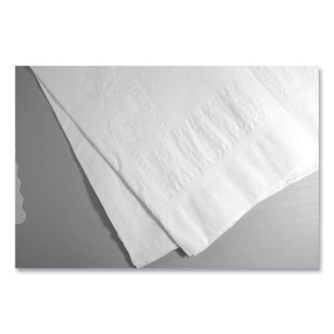 Table Set Poly Tissue Table Cover 54 X 108 White 6 Pack Ase Direct
