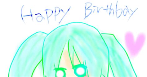 初音ミク ミクおめでと―― 鈴のイラスト Pixiv