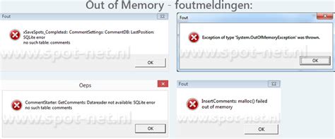 Out Of Memory Exception Pagina 13 Spot Net Nl Forums