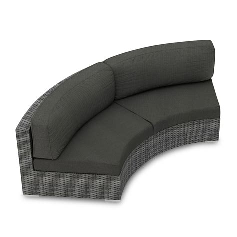District Curve Loveseat In Canvas Charcoal And Slate By Harmonia Living