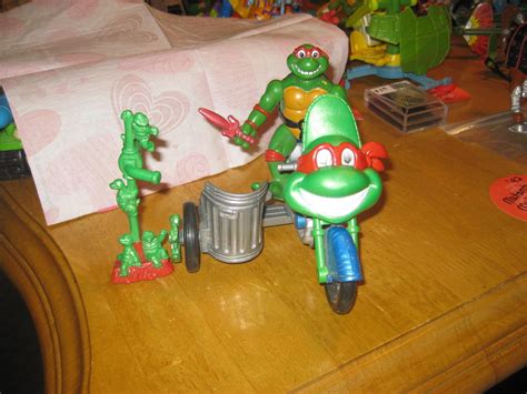 Vintage Tmnt Toon Cycle W Toon Raph 1837776574