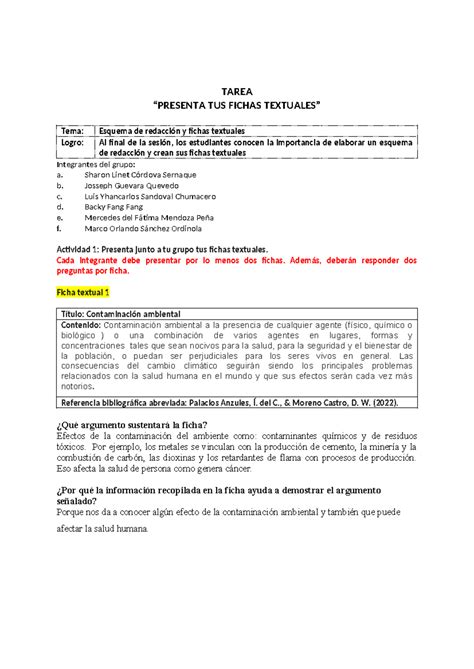 Semana 09 Tema 02 Tarea Presenta Tus Fichas Textuales TAREA
