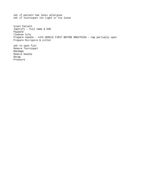 Venipuncture Procedure Pdf