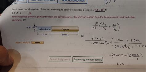 Solved Help Determine The Elongation Of The Ro