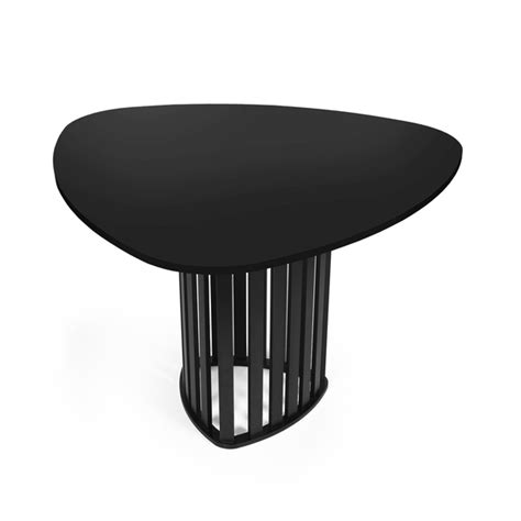 Mesa De Jantar Orgânica 4 Lugares 120x118cm Preta Straub Web Leroy