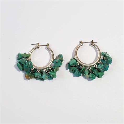 RJ Graziano Silver Turquoise Earrings EstateSales Org