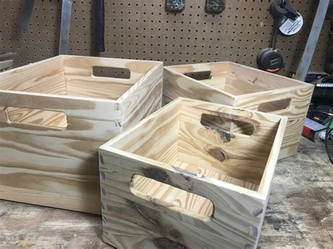 Small Interlocking Wooden Crate Etsy
