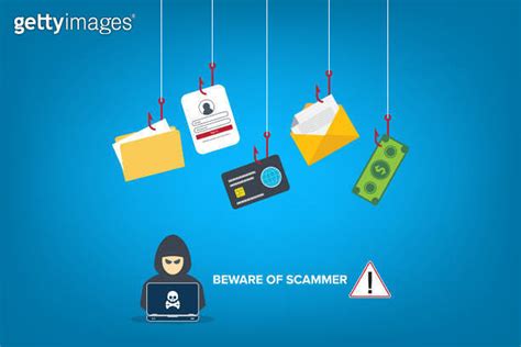 Beware Of Scammer Hacker With Laptop Computer Stealing Confidential Data Personal Information