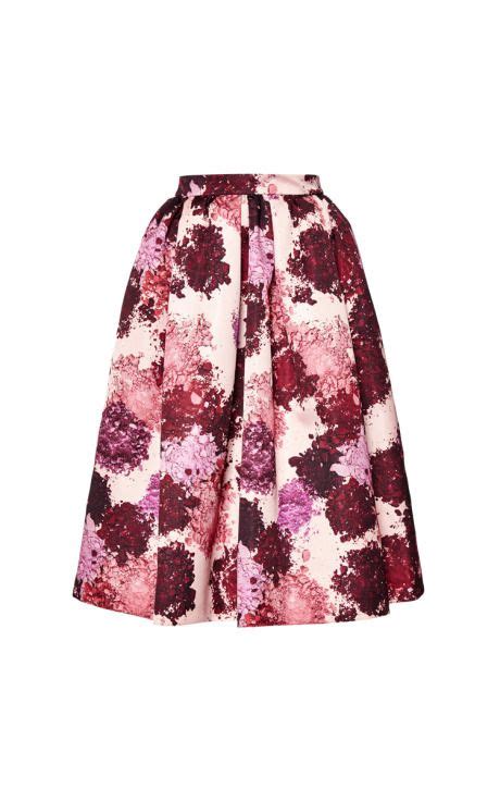 Floral Print Duchesse Satin Skirt By Msgm Moda Operandi Satin Skirt