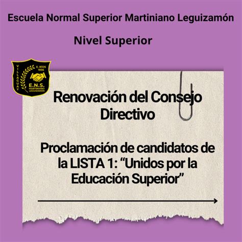 Renovación Del Consejo Directivo Escuela Normal Superior Martiniano