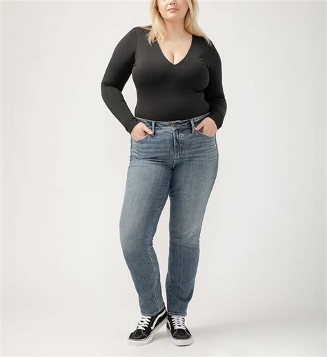 Womens Plus Size High Rise Jeans