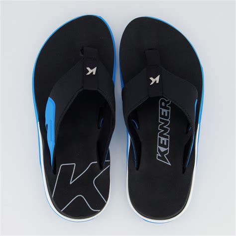 Chinelo Kenner X Gel Azul E Preto FutFanatics