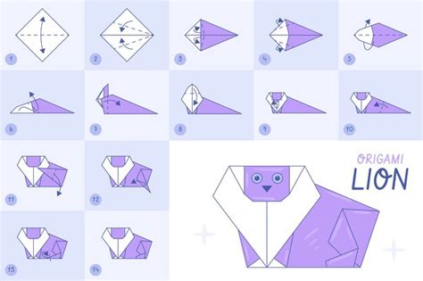 Free Vector Hand Drawn Origami Instructions Illustration