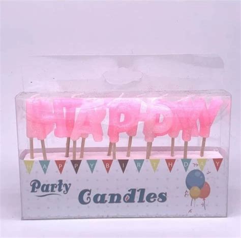 Свечи В Торт Happy Birthday Розовый С Блестками – фото, отзывы ...