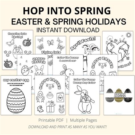 Easter Activity Printable Spring Coloring Pages Easter Printable