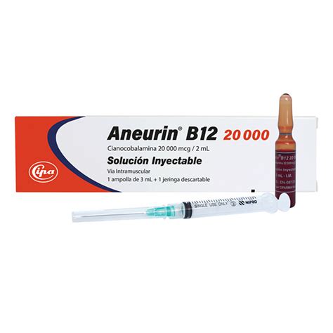 aneurin b12 20000 solución inyectable mifarma