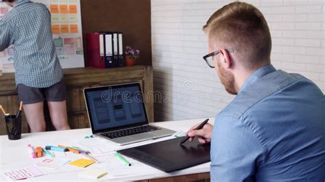 man creating 3d prototype of robot on pc stock video video of computer home 256650681