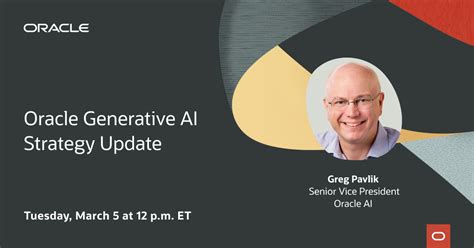 Srinivasa Rao On Linkedin Oracle Generative Ai Strategy Update Linkedin