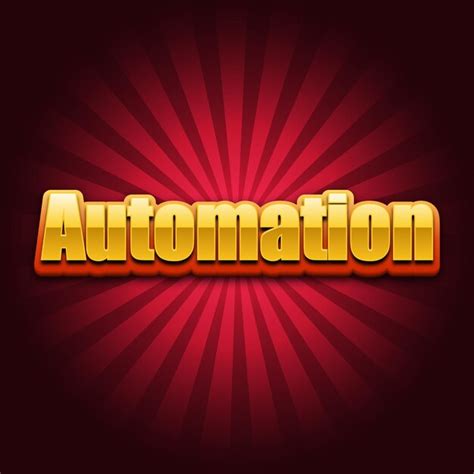Premium Photo Automation Text Effect Gold  Attractive Background