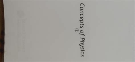 Buy HC Verma Part 1 Concept Of Physics BookFlow