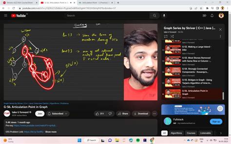 Avinash Chourasia On Linkedin Graphseries Youtube Dsa Takeuforward