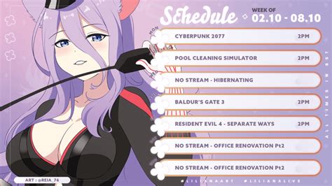 🌸weekly Schedule🌸 📅02 10 08 10 Links Below Cant Wait To Hang Out R Virtualyoutubers