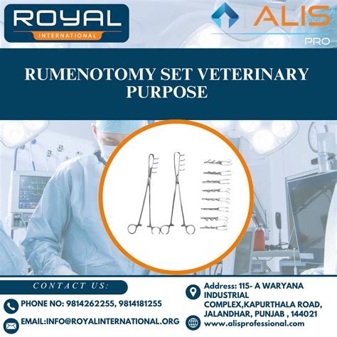 Rumenotomy Set Veterinary Purpose At Best Price In Jalandhar Royal International