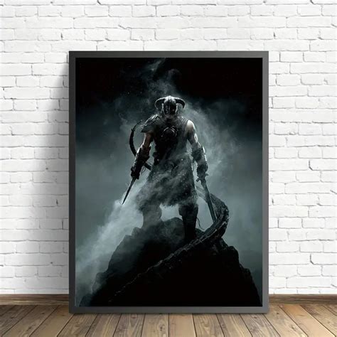 1 조각 The Elder Scrolls 캔버스 벽 예술 그림 게임 캔버스 예술 프린트 포스터 캔버스에 인쇄 Temu