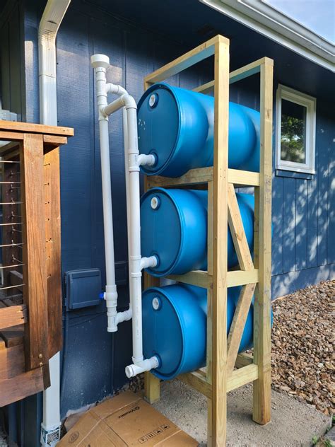 Hubby How To Diy Stacked Rain Barrel System Big Living 47 Off