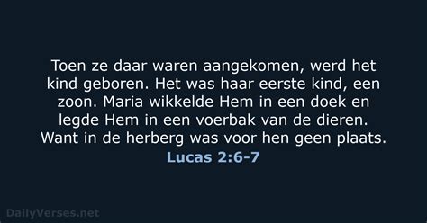 25 December 2021 Bijbeltekst Van De Dag BB Lucas 2 6 7