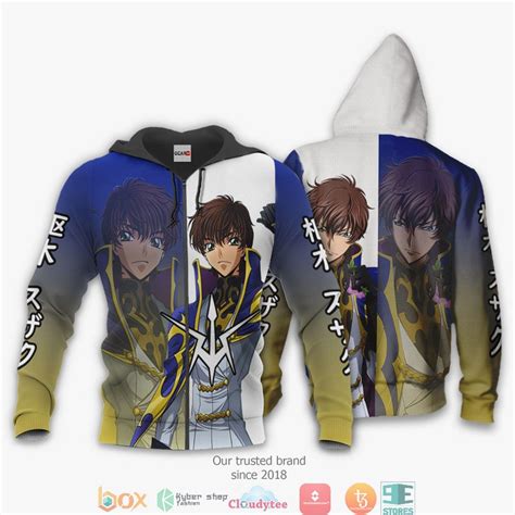 Hot Kururugi Suzaku Code Geass Anime Merch 3d Hoodie Shirt Express