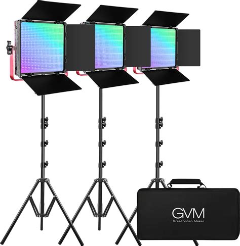 Amazon GVM Luz de video LED RGB kit de iluminación de video de