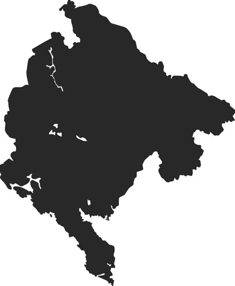 Country Map Montenegro PNG