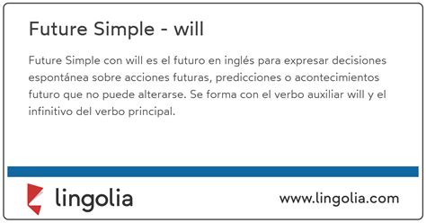 Estructura Y Uso Del Futuro Simple Will 2021 Idea E Inspiración