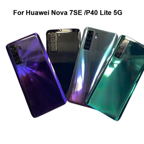 For Huawei Nova SE SE Back Battery Cover Housing Rear Door Cover Case Glass With Camera Len