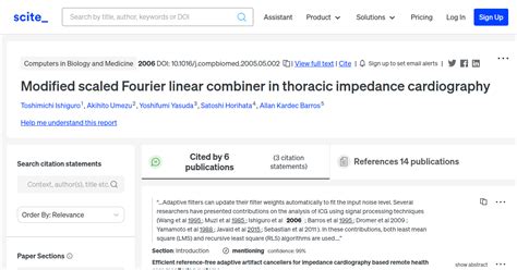 Modified Scaled Fourier Linear Combiner In Thoracic Impedance Cardiography