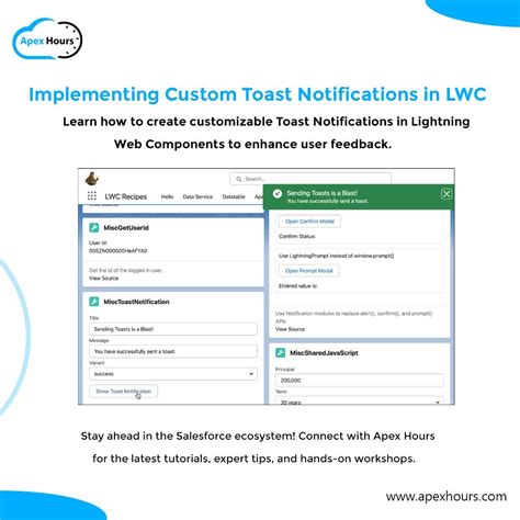 Toast Notifications In Lightning Web Components Lwc Er7nacns Apex Hours